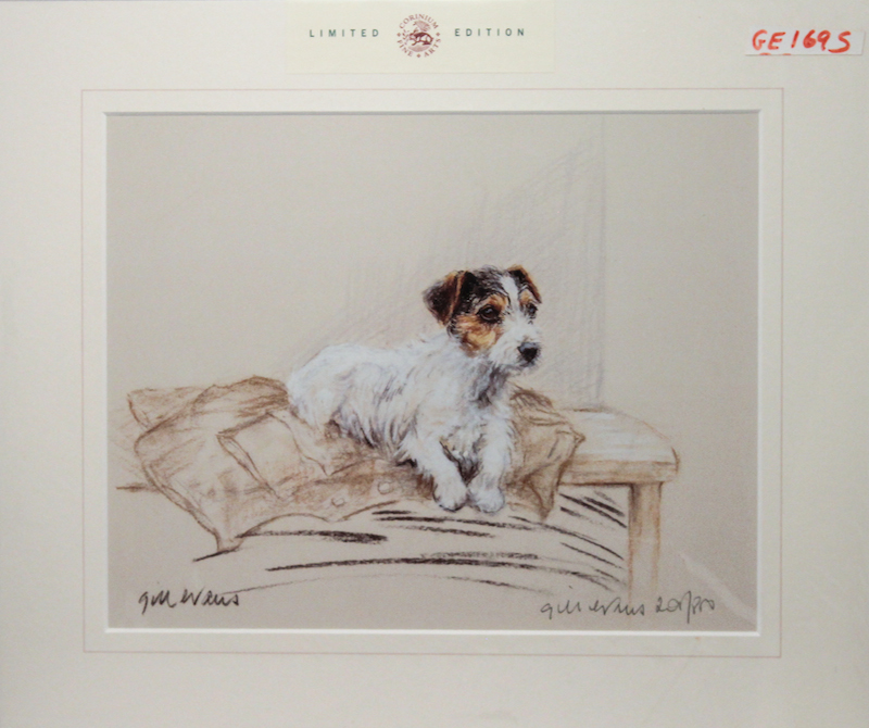 Gill Evans Artwork – Terrier with Jacket #205 – Georgia Jack Russell Rescue