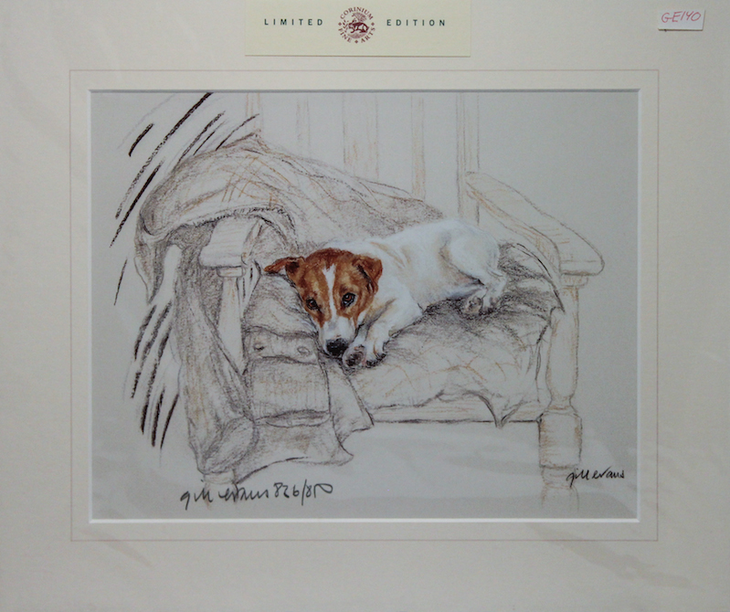 Gill Evans Artwork – Terrier Waiting 836 – Georgia Jack Russell Rescue